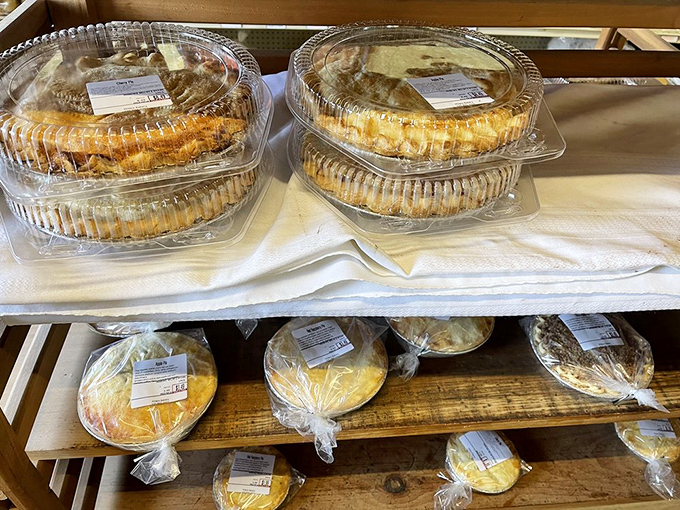 Whole pies packaged and ready for "the family"&mdash;which we all know means you, alone, with a fork and zero regrets.