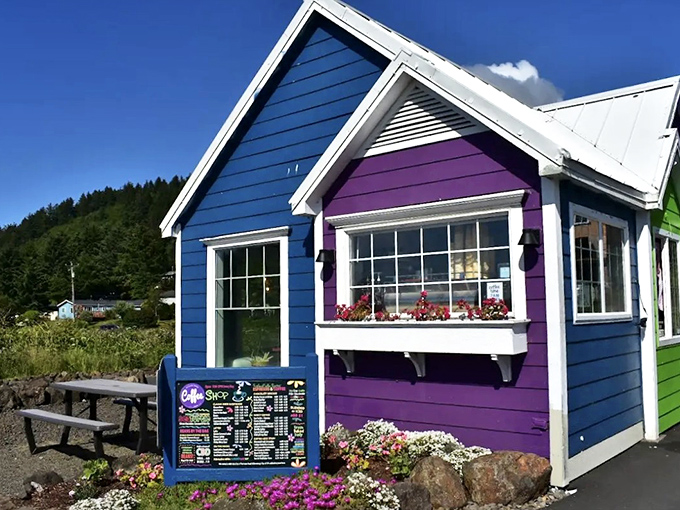 This blue and purple beach shack serves up food with more personality than buildings ten times its size&mdash;proof that in Yachats, creativity comes in all dimensions.