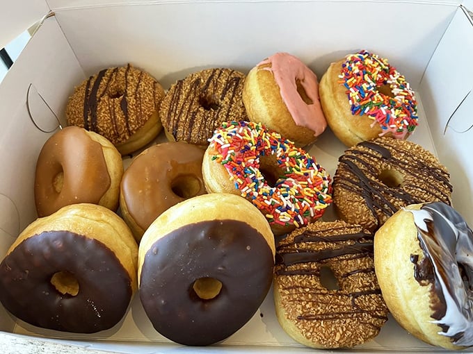 These aren't just donuts&mdash;they're edible art. The graham cracker and chocolate drizzle one is practically begging to be photographed before eaten.