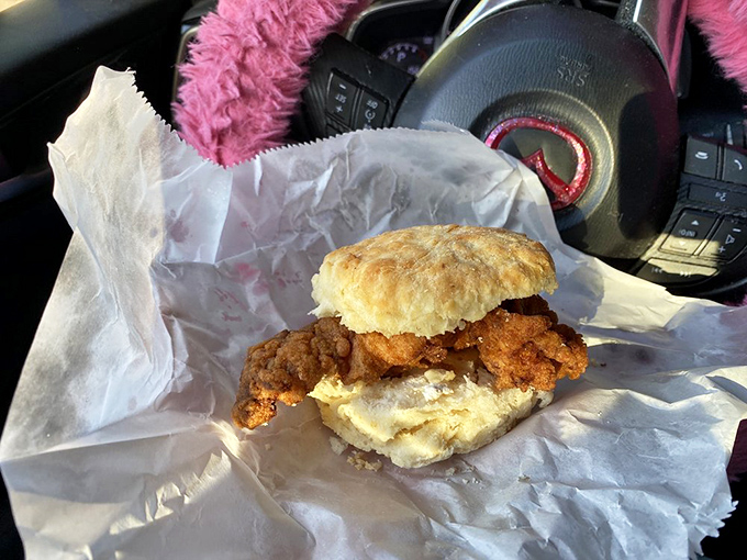 The simplest pleasures are often the best. A perfect chicken biscuit that needs no embellishment&mdash;just your undivided attention.