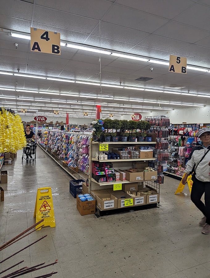 The main aisle stretches before you like the Yellow Brick Road, except instead of an emerald city, you'll find emerald deals.