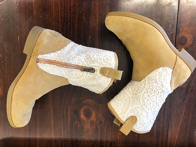 Boots with both lace and attitude&mdash;someone's fashion loss becomes your country-chic treasure at a fraction of retail therapy prices.