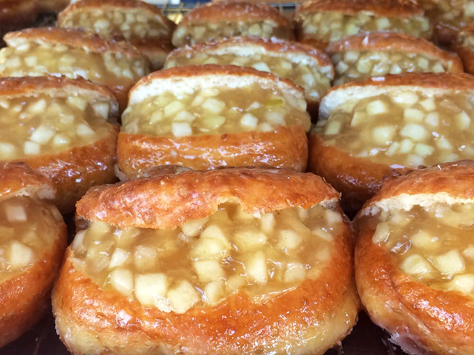 These apple-filled beauties look like they're wearing tiny sweaters of glaze. Autumn comfort in a hand-held, no-fork-required package.