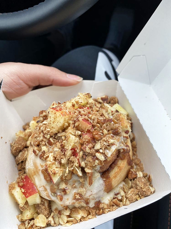 Fall harvest in edible form. This apple-pecan masterpiece makes you wonder why anyone bothers with traditional pie when this exists.