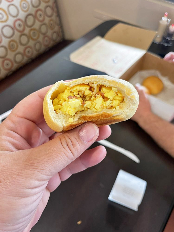 The breakfast sandwich has evolved! This bacon, egg and cheese kolache proves that sometimes the best innovation is simply adding better bread.