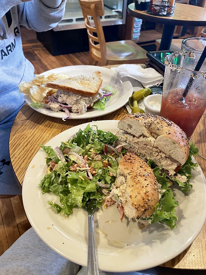 Avocado and turkey on a toasted everything bagel&mdash;the kind of sandwich that makes you plan your next hiking trip around a return visit. 