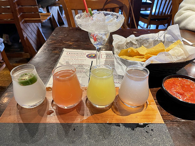The margarita flight that's changing Connecticut's cocktail game. Like a United Nations of tequila and fruit juice that everyone can agree on.