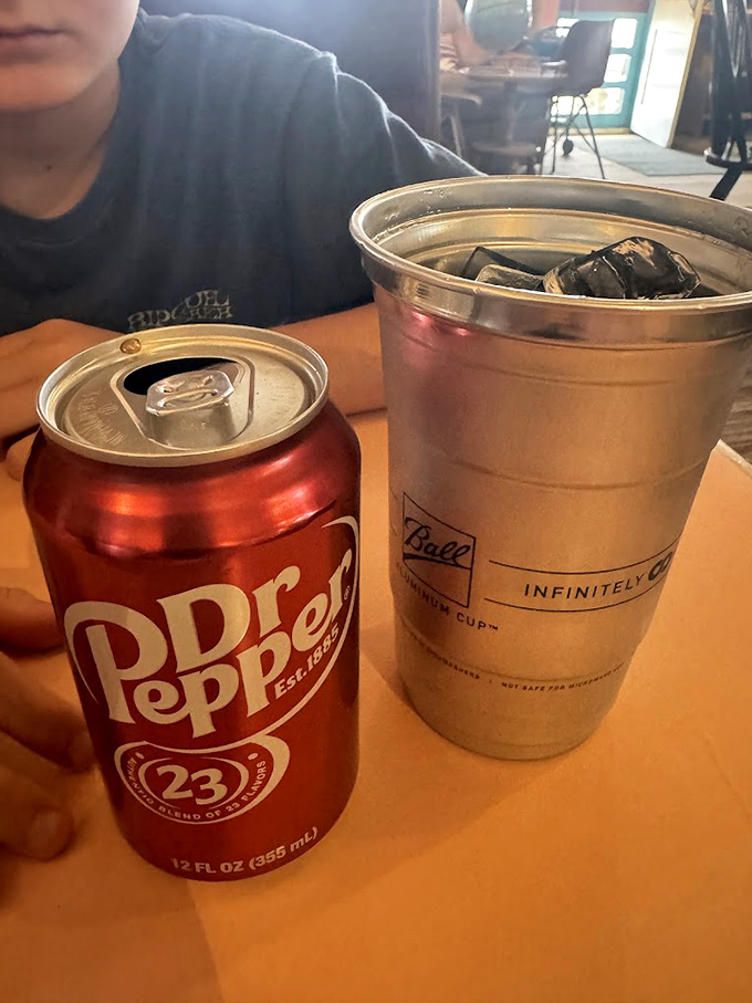 Dr Pepper in a Ball jar&mdash;because sometimes the simple pleasures are the most profound. Road trip refreshment at its finest.
