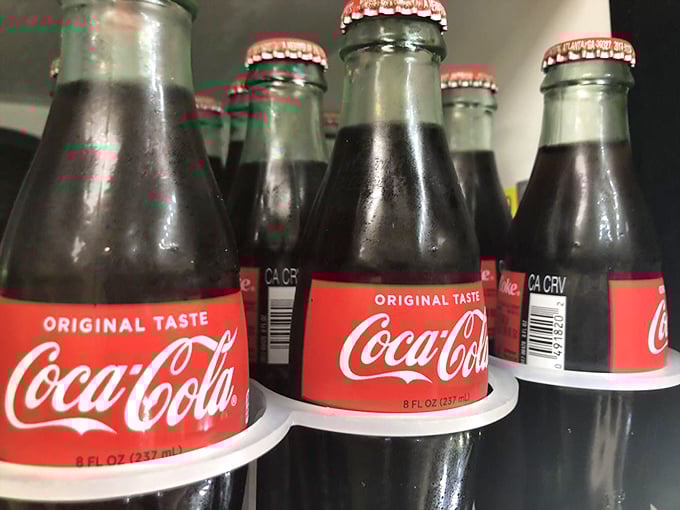 Classic Coca-Cola in glass bottles&mdash;because sometimes nostalgia is the secret ingredient that makes lunch taste even better.