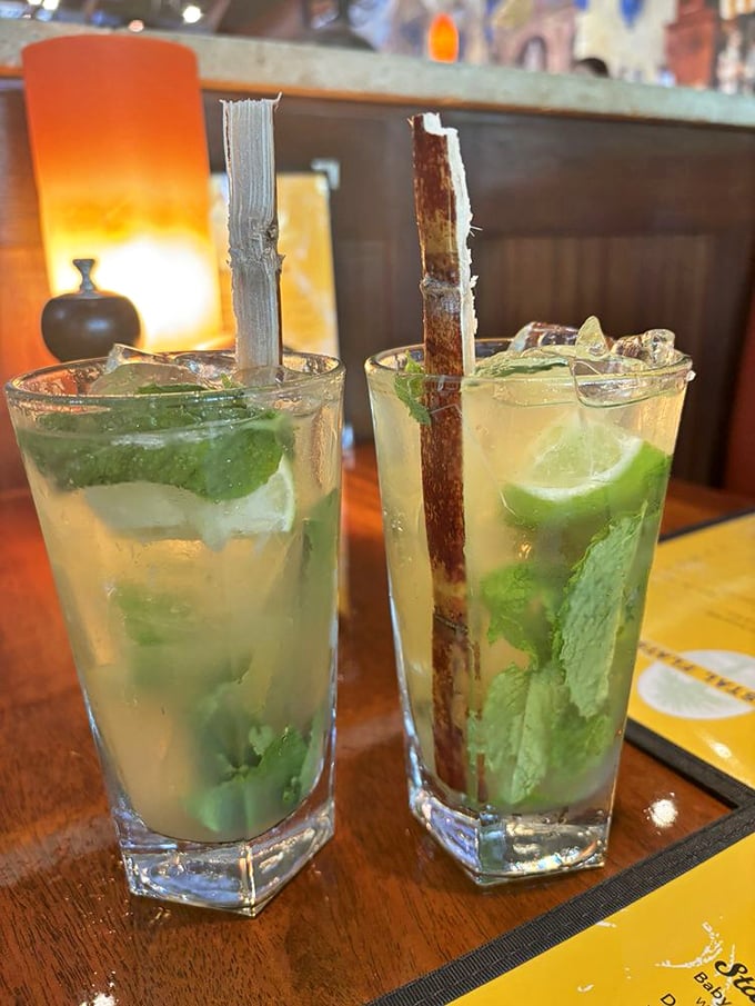 These mojitos aren't just refreshing&mdash;they're like a Caribbean vacation in a glass, complete with sugar cane swizzle sticks for impromptu limbo contests.