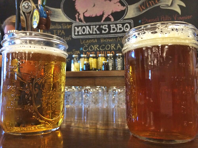 Mason jars aren't just for grandma's preserves anymore. These golden beauties offer the perfect counterbalance to smoky richness&mdash;civilized barbecue companionship in glass form.