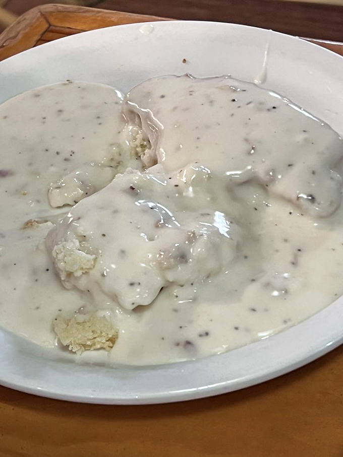 Biscuits swimming in creamy gravy&mdash;comfort food so soothing it should come with a warning: "May induce spontaneous napping."