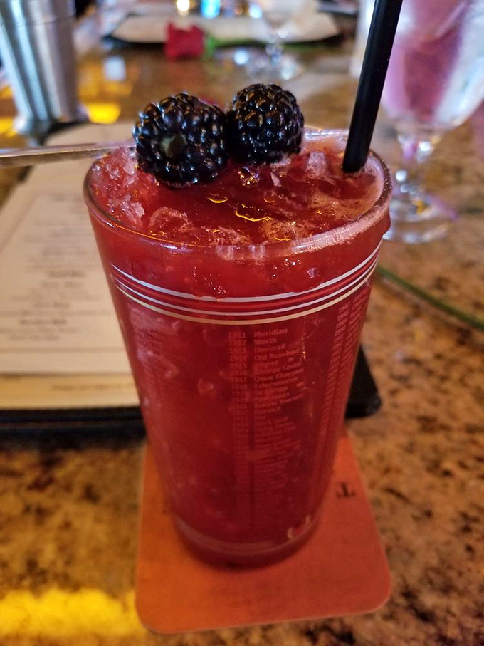 This cocktail isn't just pretty&mdash;those blackberries are having the time of their lives in what might be the most photogenic drink in Ohio.
