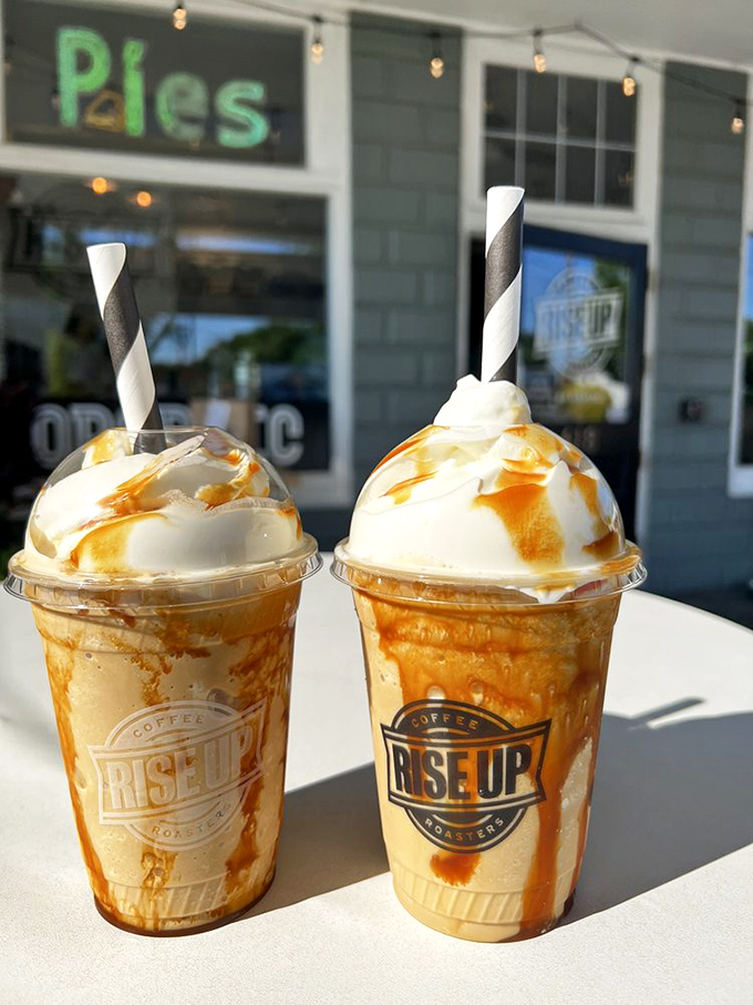 Caramel swirls dancing through iced coffee topped with clouds of whipped cream&mdash;summer in Maryland never tasted so refreshingly indulgent.