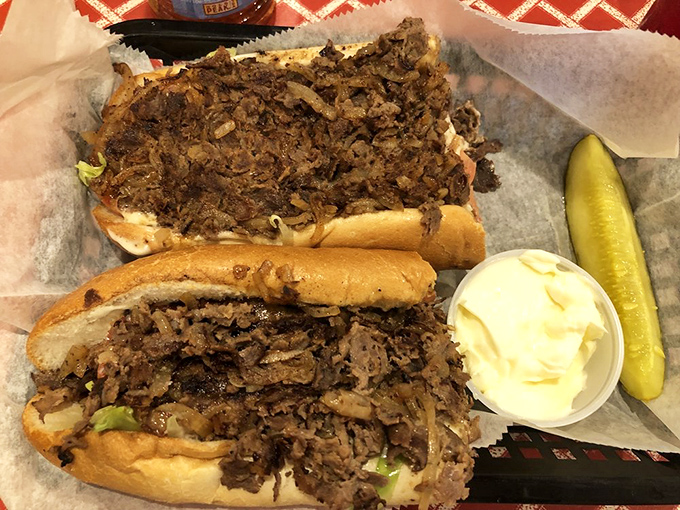 The cheesesteak that gives Philly a run for its money. Thinly sliced beef, perfectly grilled onions, and a roll that holds it all together.