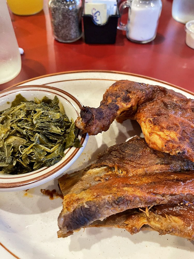 The Noah's Ark of Southern cuisine—two by two, the ribs and chicken arrive to save your appetite from the flood of mediocre meals.