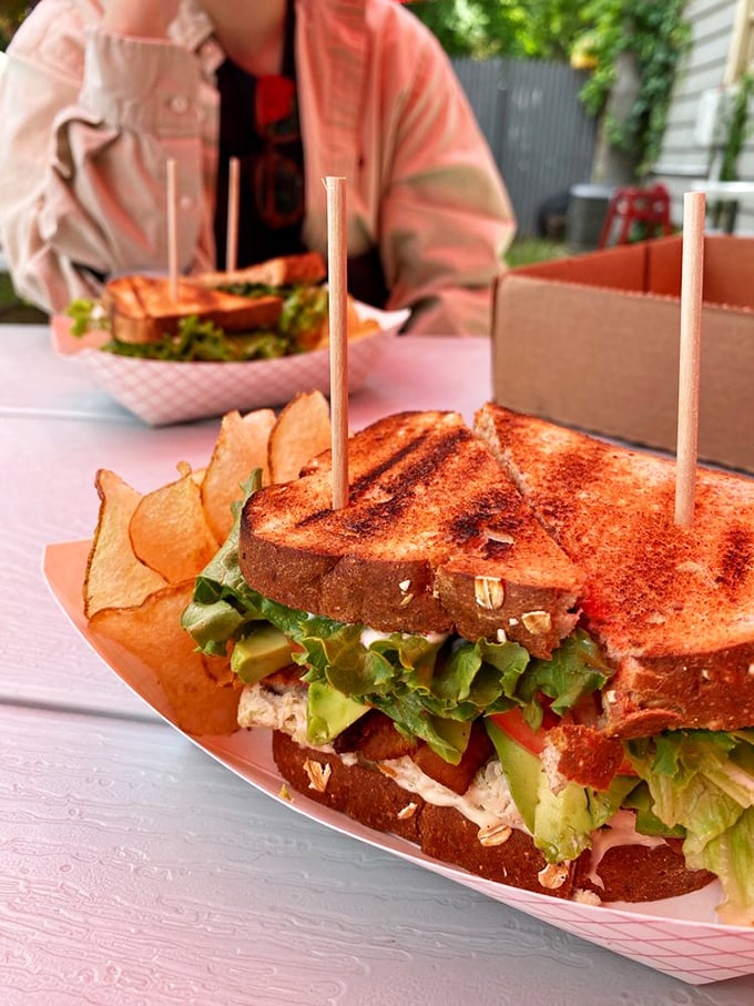 When bread meets perfectly seasoned chicken salad, something magical happens. Like reuniting long-lost friends who never should've been apart.