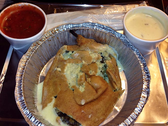 This cheesy, dreamy creation nestled in its aluminum cradle proves that sometimes the best presents come in the simplest packages.