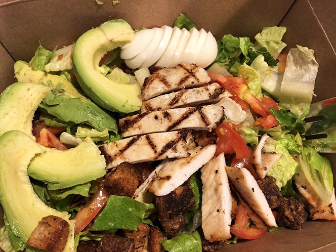 This Cobb salad with its perfectly grilled chicken strips and fresh avocado is what other salads aspire to be when they grow up.