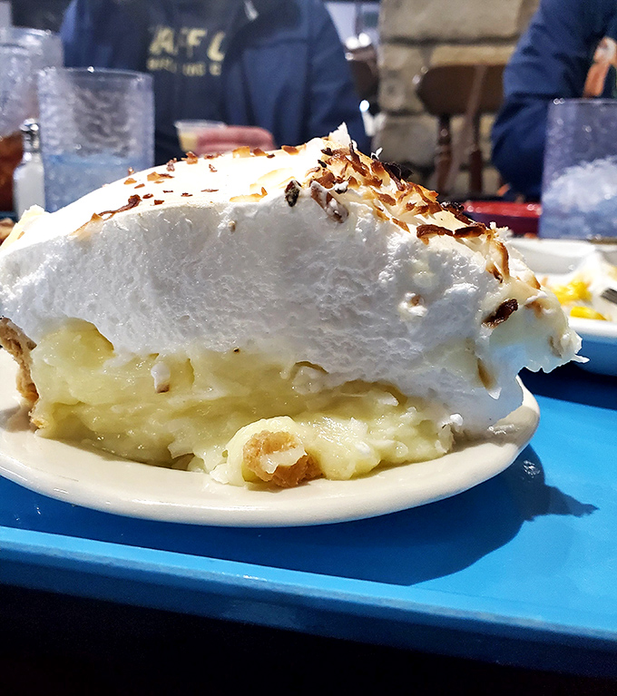 The coconut cream pie doesn't just have height&mdash;it has ambition, with a meringue topping that reaches for the stars.