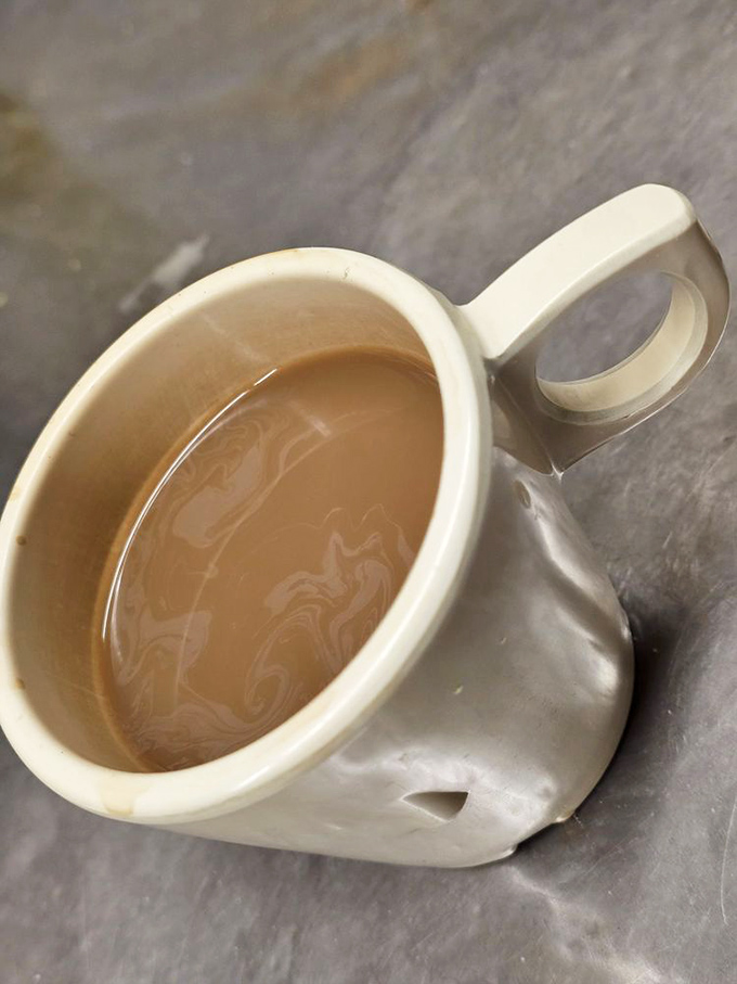 Coffee served in sturdy mugs that have witnessed more dawn confessions and midnight revelations than most bartenders. No foam art needed.