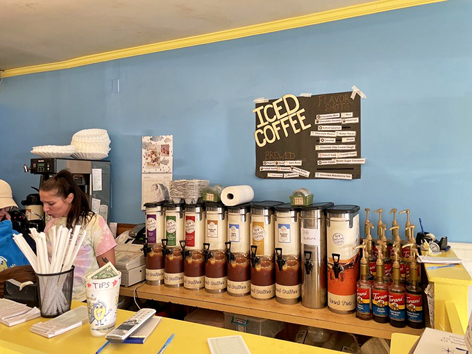The coffee station: because even the perfect donut deserves the perfect companion. Flavor shots turn good mornings into great ones.
