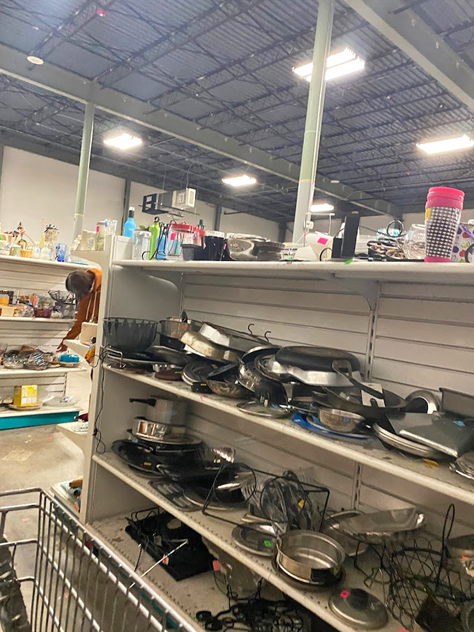 Cast iron skillets and vintage cookware await their culinary second act. Julia Child would approve of these kitchen veterans.