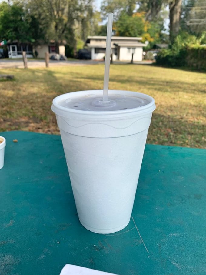 In Florida heat, this unassuming cup of ice-cold refreshment becomes as essential as the meal itself.