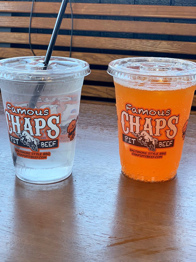 Even the drinks at Chap's come branded with pride—the orange crush offering a sweet counterpoint to all that savory smoke.