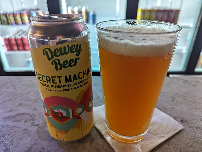 Nothing complements Mediterranean flavors quite like a craft beer&mdash;this fruity Dewey Beer creation is summer in a glass.
