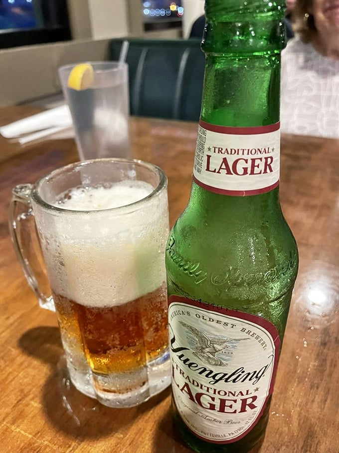 Cold beer in a frosty mug &ndash; because sometimes the perfect barbecue wingman comes in liquid form.