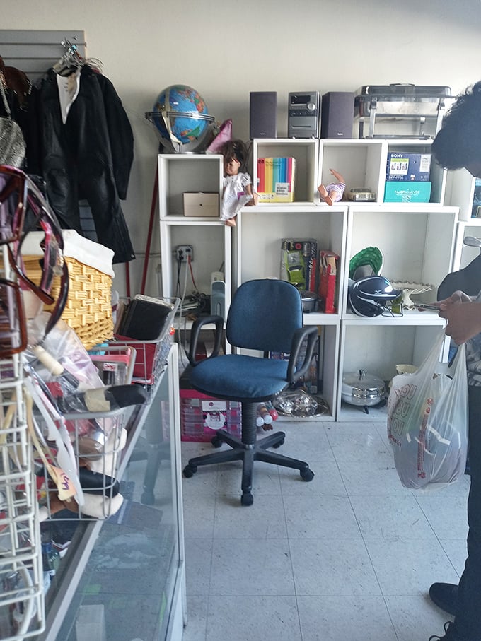 Office furniture mingles with electronics in this corner of possibility&mdash;where your next home office setup costs less than a fancy dinner for two.