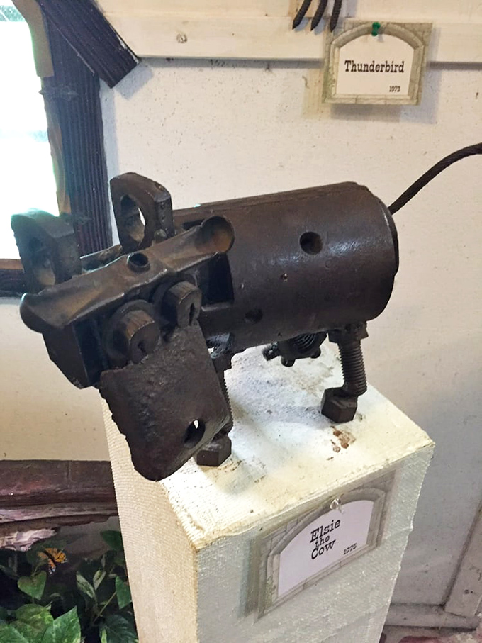 "Elsie the Cow" demonstrates Solomon's mechanical wit &ndash; where others saw scrap metal, he envisioned udder brilliance and bovine personality.