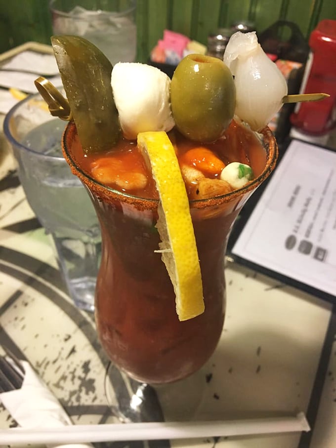 This Bloody Mary isn't just a drink&mdash;it's an entire appetizer course with a kick that'll wake you faster than three espressos.