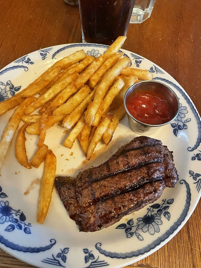 Sometimes simplicity is perfection&mdash;a flat iron steak with golden fries that would make even a French chef tip their toque.