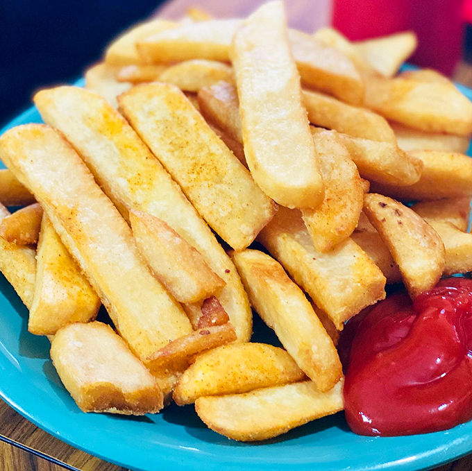 Even the french fries get the royal treatment here, crispy on the outside and fluffy inside&mdash;the potato's highest calling.