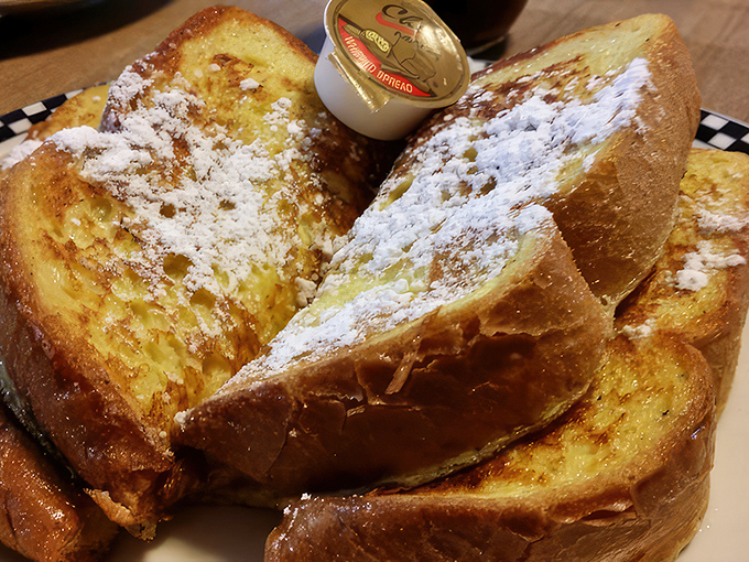 French toast that's achieved celebrity status&mdash;dusted with powdered sugar like fresh snow on a Nebraska morning.