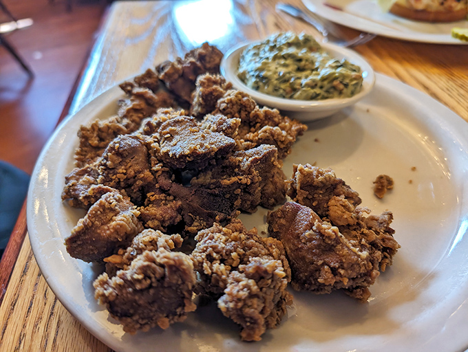 Chicken livers&mdash;the dish that separates casual diners from true Southern food aficionados&mdash;fried to crispy-outside, tender-inside perfection.