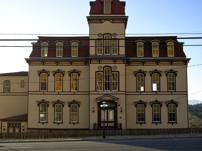 The Fourth Ward School's imposing Victorian architecture reminds us that even boomtowns valued education. Those windows have educated generations!
