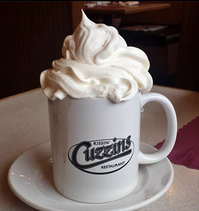 When whipped cream reaches architectural heights, you know you're in for a treat. Their hot chocolate isn't a beverage&mdash;it's a dessert with a handle.