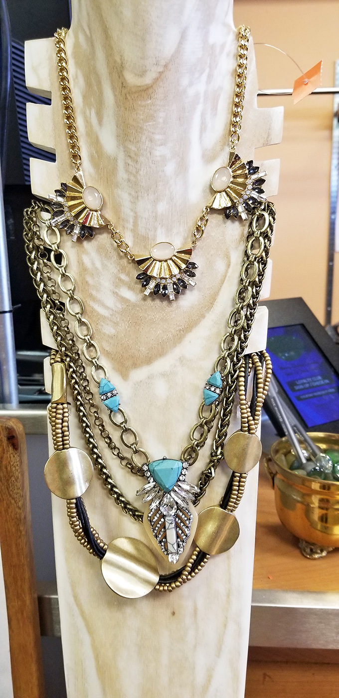 Jewelry that makes you wonder: was this someone's "going out" collection, or did they just have fabulous Tuesday afternoons?