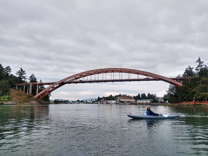 Under the Rainbow Bridge, kayakers discover La Conner's best views aren't on postcards&mdash;they're at water level.