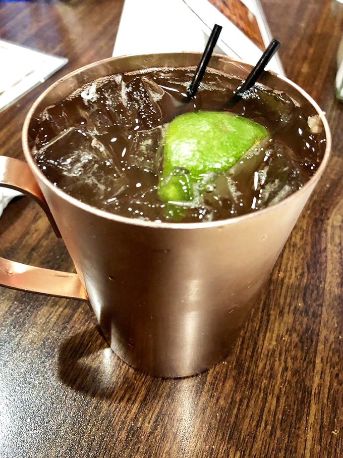 That copper mug isn't just for show&mdash;it's holding liquid happiness. The lime adds a splash of color and a wink of tartness.