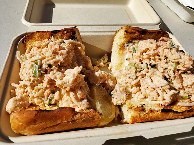The lobster roll&mdash;sweet chunks of oceanic treasure nestled in toasted bread. Not a first date food unless you're comfortable wearing it.