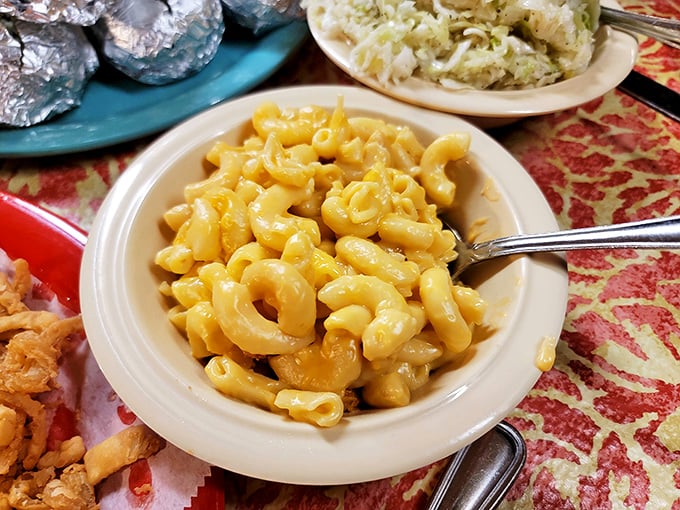 Mac and cheese that understands comfort food isn't about innovation&mdash;it's about perfection. Each creamy, cheesy bite takes you back to childhood bliss.
