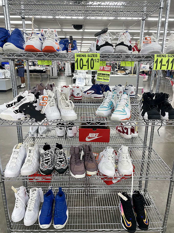 Nike, Adidas, and more &ndash; the men's footwear section is a sneakerhead's dream where brand names meet bargain prices in a beautiful retail romance.