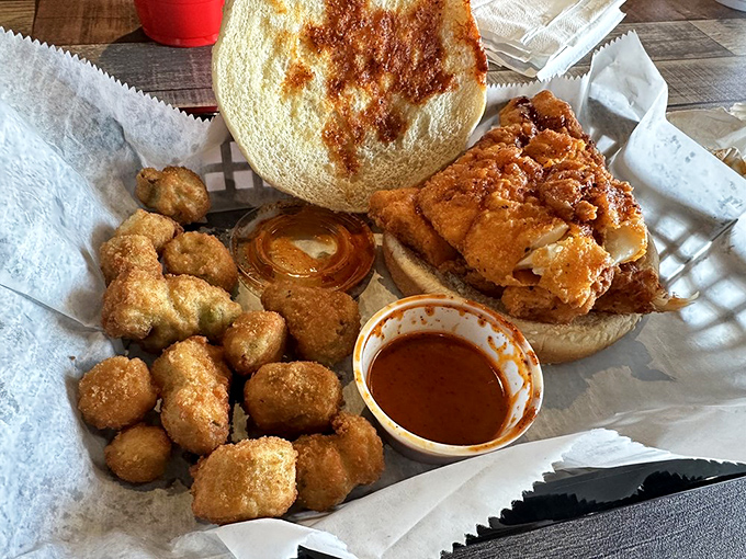 A deconstructed seafood feast that looks like it's auditioning for the lead role in your next food dream.