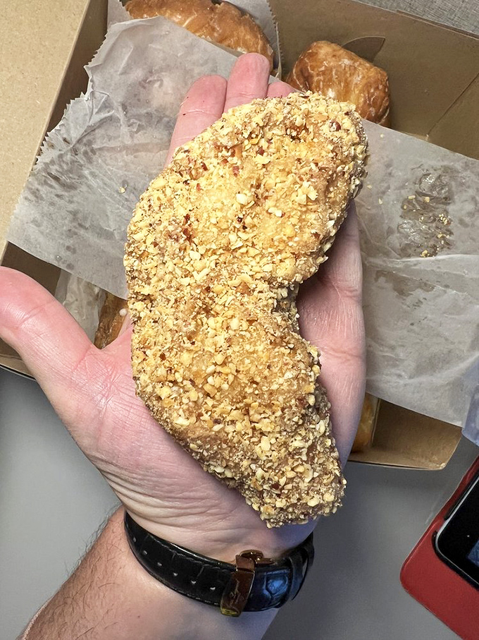 8. peanut coated old fashioned donut