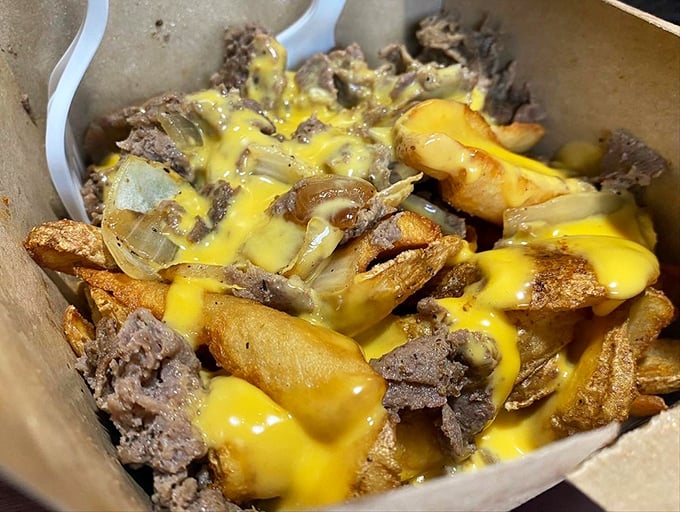 Cheese fries elevated to main character status. When potatoes meet cheese and steak, they create a triumvirate of flavor that would make Julius Caesar jealous.