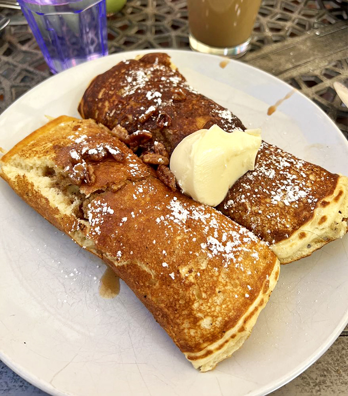 Golden pancakes folded like love letters around sweet fillings. The butter melts with such enthusiasm it's practically applauding.